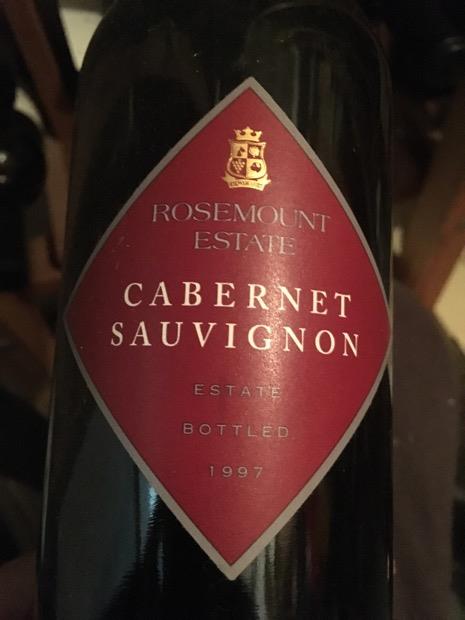 1997 Rosemount Estate Cabernet Sauvignon, Australia, South Eastern ...