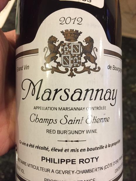 2012 Philippe Roty Marsannay Champs Saint Etienne, France, Burgundy ...