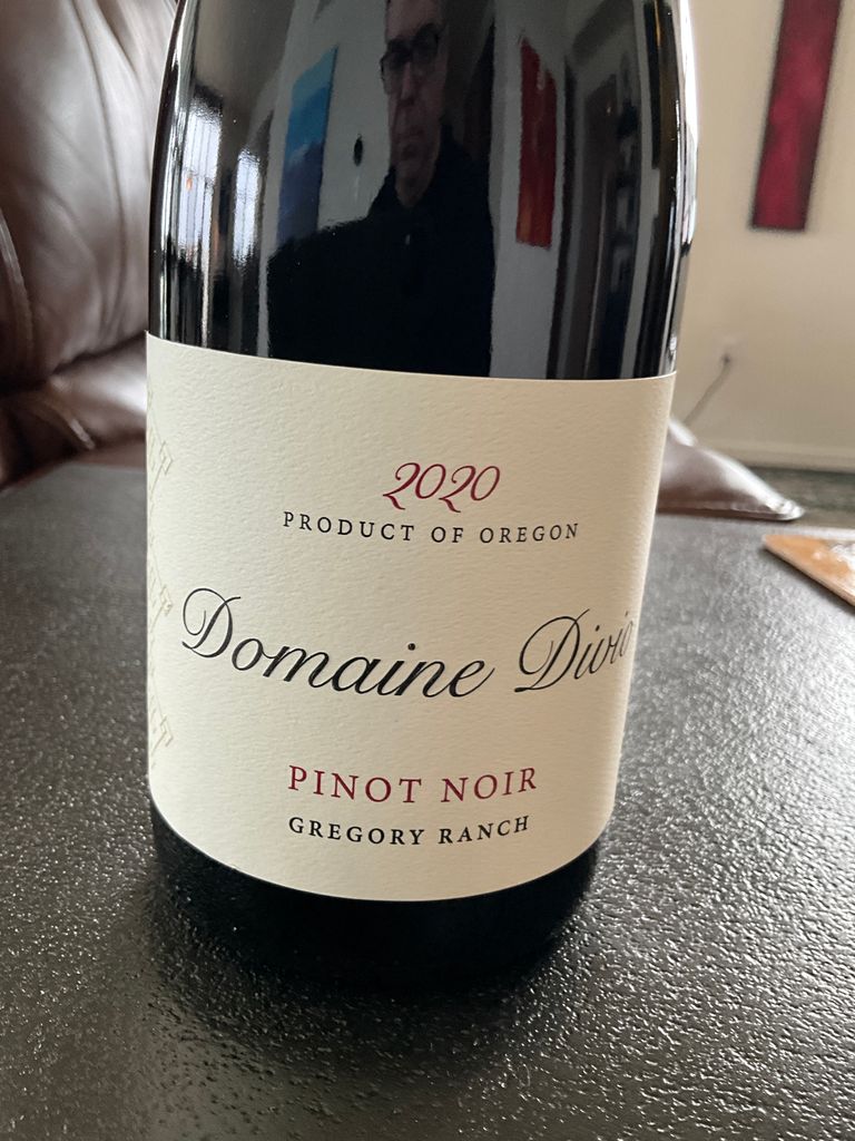 2020 Domaine Divio Pinot Noir Gregory Ranch Vineyard, USA, Oregon ...