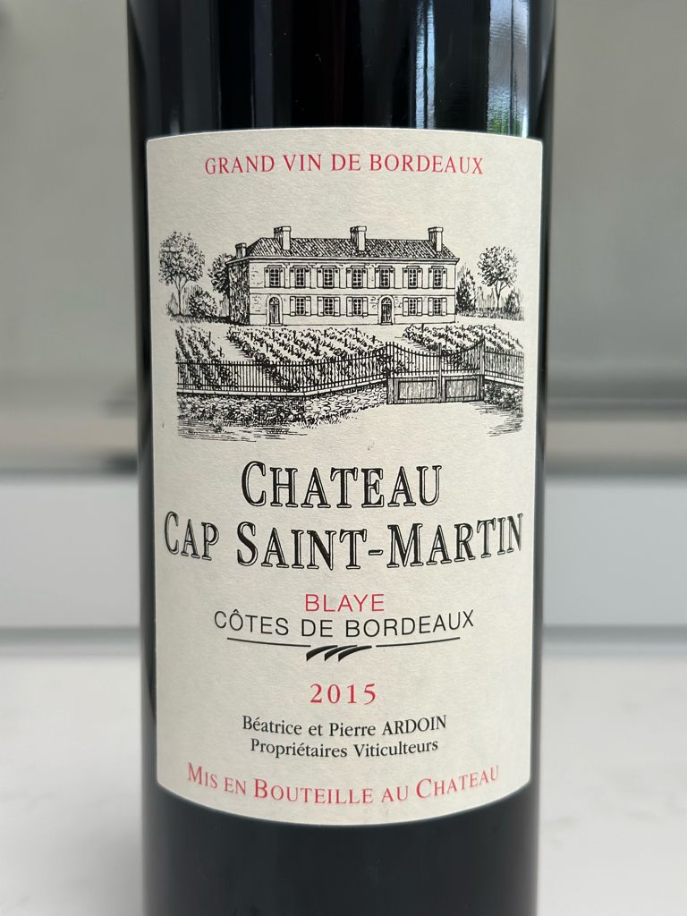 2015 Château Cap Saint-Martin, France, Bordeaux, Blaye Côtes de ...