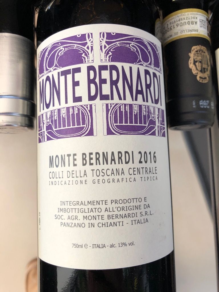 2016 Monte Bernardi Colli della Toscana Centrale IGT, Italy, Tuscany ...