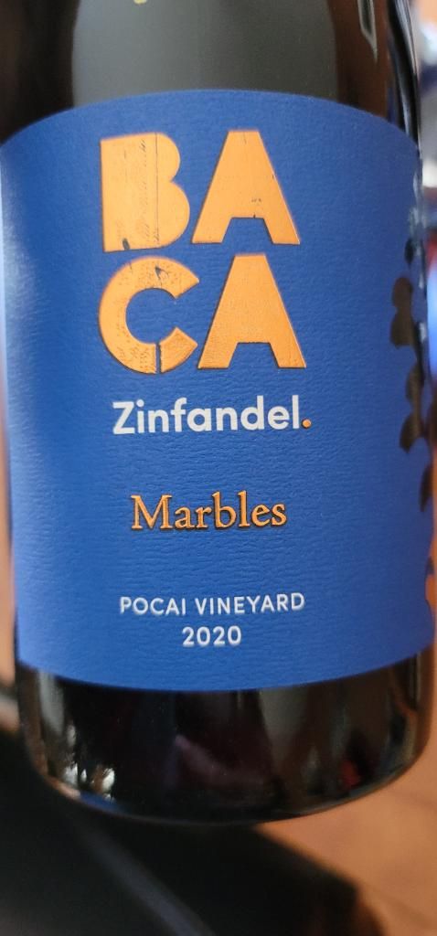 2020 Baca Zinfandel Marbles Pocai Vineyard, USA, California, Napa ...