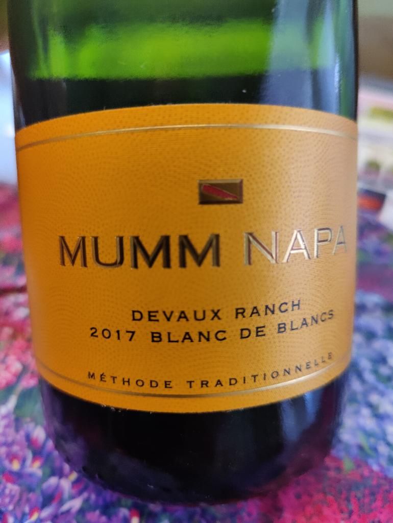 2017 Mumm Napa Blanc de Blancs Devaux Ranch, USA, California, Napa / Sonoma, Carneros ...