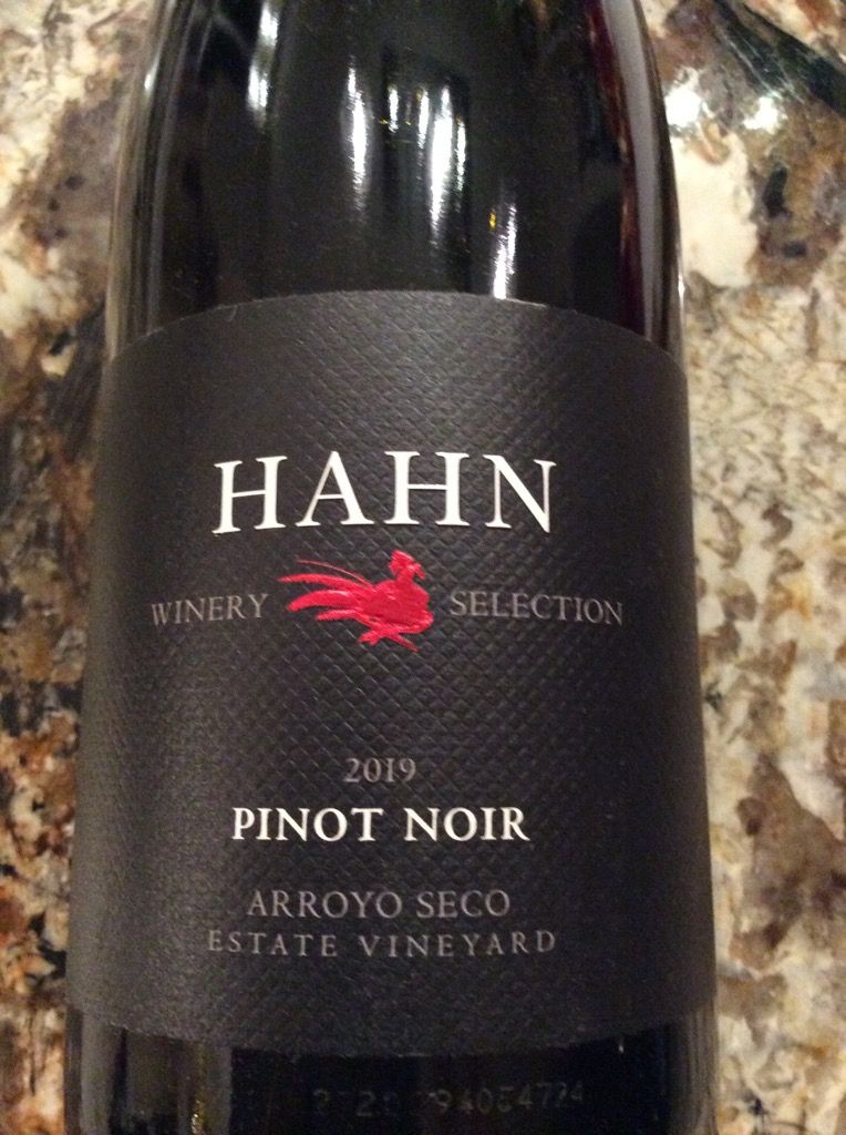 2019 Hahn Pinot Noir Estate Vineyard Arroyo Seco, USA, California ...