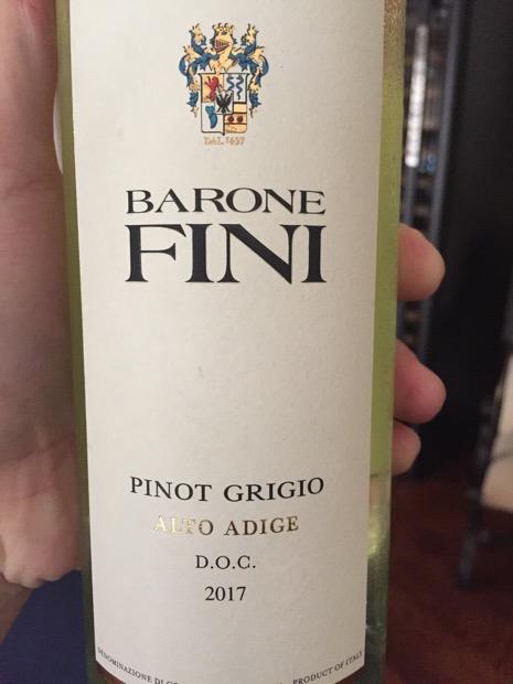 2017 Barone Fini Pinot Grigio, Italy, Trentino-Alto Adige, Trentino ...