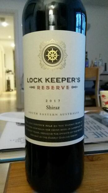 2017 M&S Shiraz Lock Keeper's Reserve, Australia, South Eastern ...