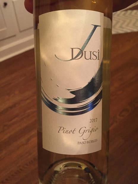 2017 J. Dusi Pinot Grigio, USA, California, Central Coast, Paso Robles ...
