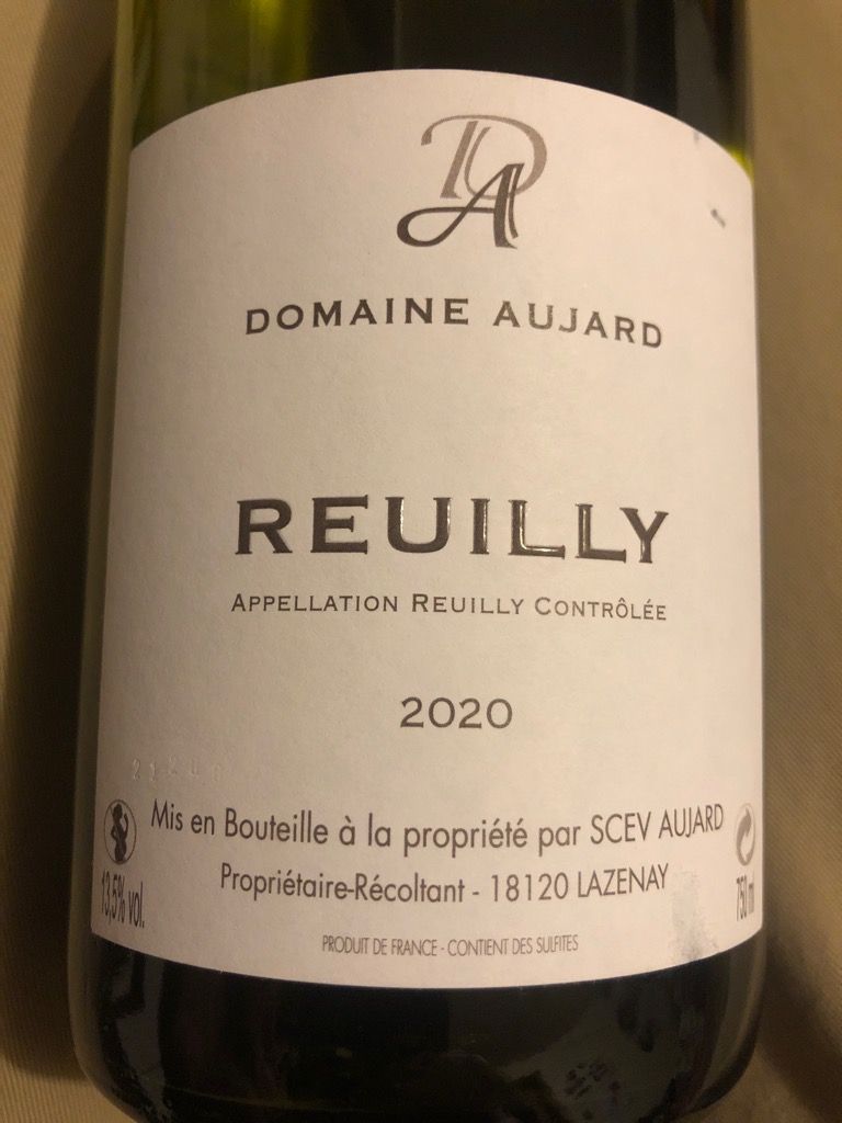 2020 Domaine Aujard Reuilly, France, Loire Valley, Upper Loire, Reuilly ...