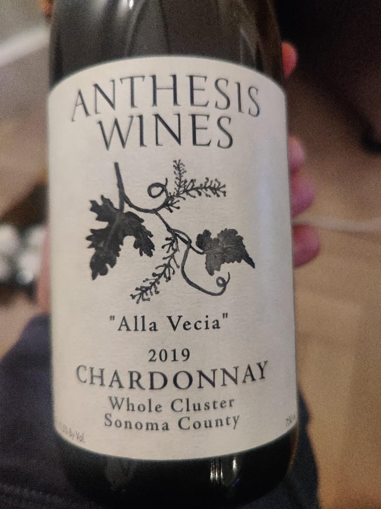 2019 Anthesis Wines Chardonnay Alla Vecia, USA, California, Napa Valley ...
