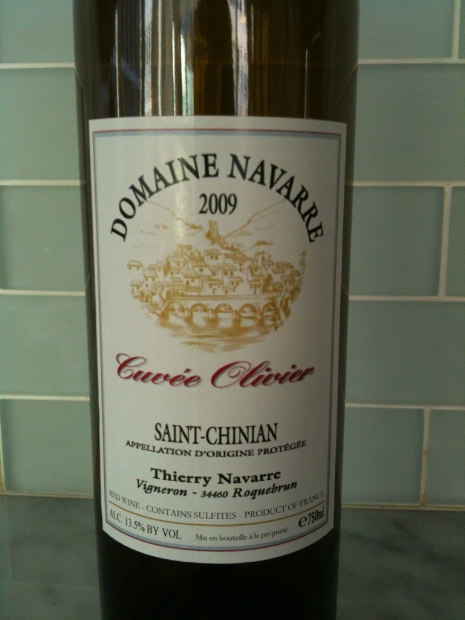 2009 Domaine Navarre Saint-Chinian Cuvée Olivier, France, Languedoc ...
