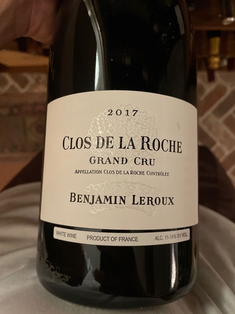 2020 Benjamin Leroux Clos de la Roche, France, Burgundy, Côte de Nuits ...