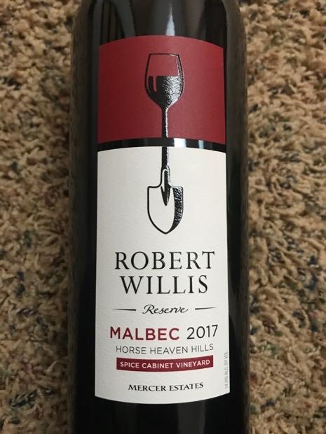 2017 Mercer Malbec Robert Willis Reserve, USA, Washington, Columbia ...