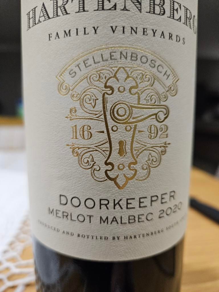 2022 Hartenberg Estate Doorkeeper Merlot Malbec blend, South Africa ...