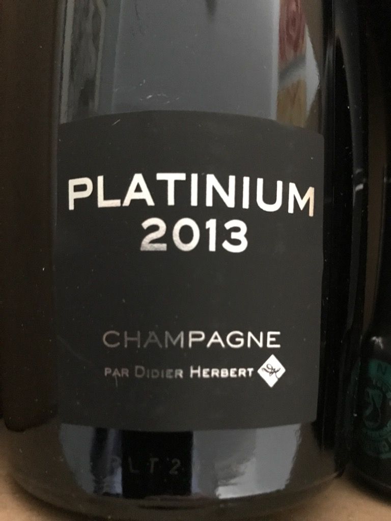 2013 Didier Herbert Champagne Premier Cru Cuvée Platinium, France ...