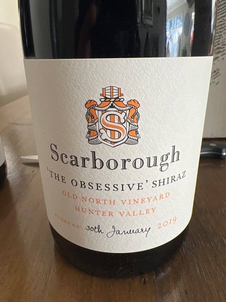 2019 Scarborough Wine Co Shiraz 'The Obsessive', Australia, New South Wales, Hunter Valley ...