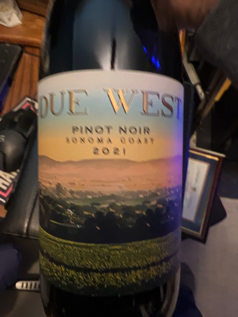 2021 Due West Cellars Pinot Noir Sonoma Coast, USA, California, Sonoma ...