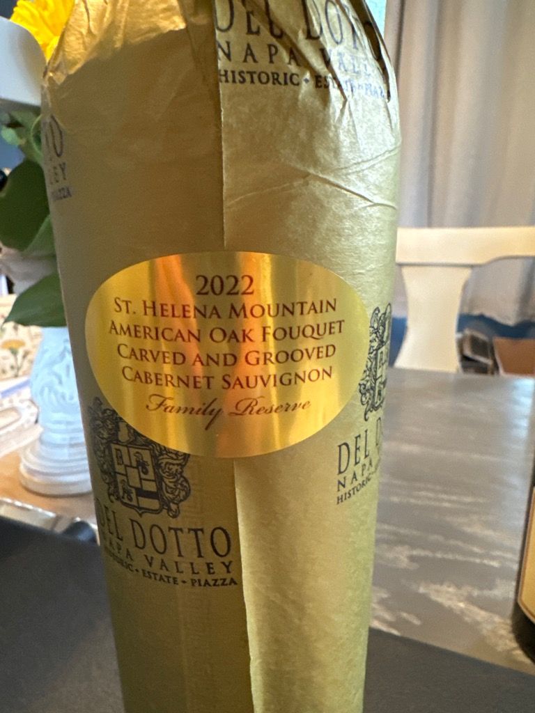 2022 Del Dotto Cabernet Sauvignon American Oak Carved & Grooved Alain ...