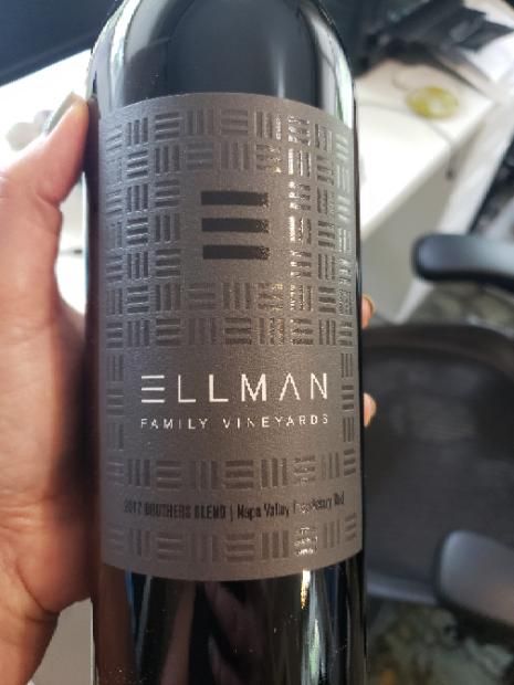 2017 Ellman Family Vineyards BB (Brothers Blend), USA, California, Napa ...