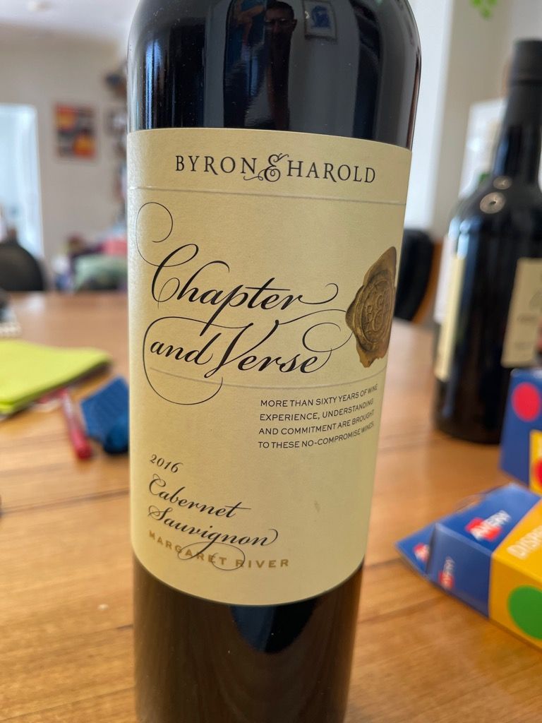 2020 Byron & Harold Cabernet Sauvignon Chapter & Verse, Australia ...