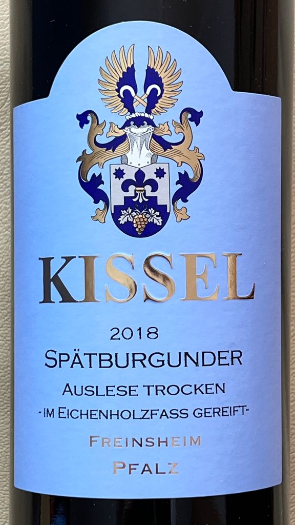 2018 Weingut Kissel Freinsheimer Musikantenbuckel Spätburgunder Auslese trocken - im Eichenfass ...