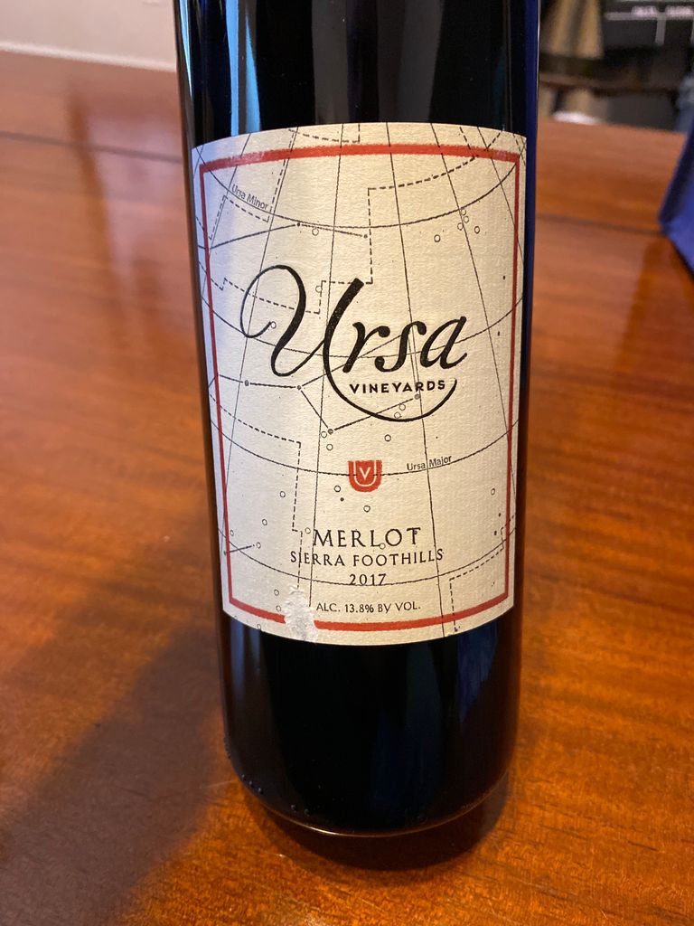 2020 Ursa Vineyards Merlot El Dorado County, USA, California, Sierra ...