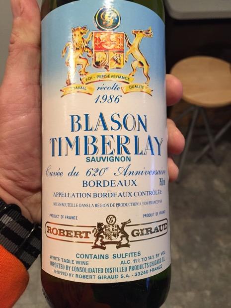 1990 Robert Giraud Blason Timberlay, France, Bordeaux - CellarTracker