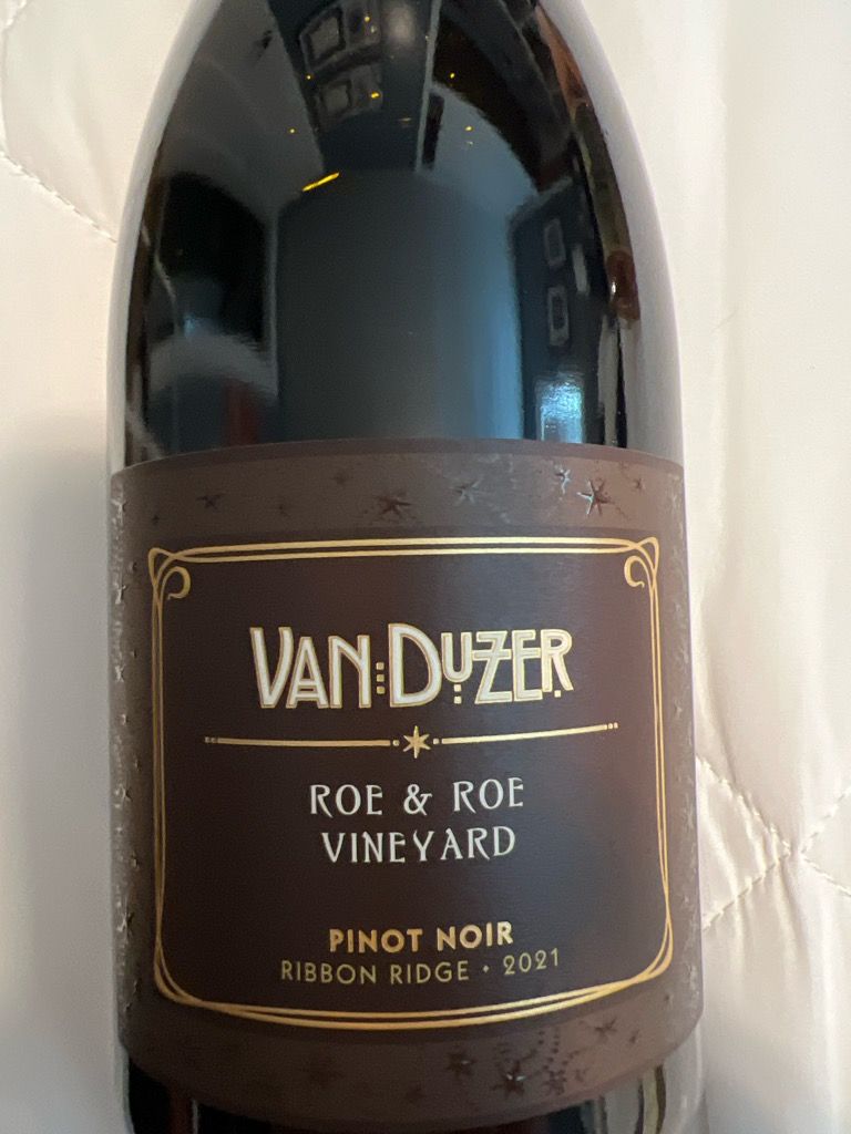 2021 Van Duzer Pinot Noir Roe & Roe Vineyard, USA, Oregon, Willamette ...
