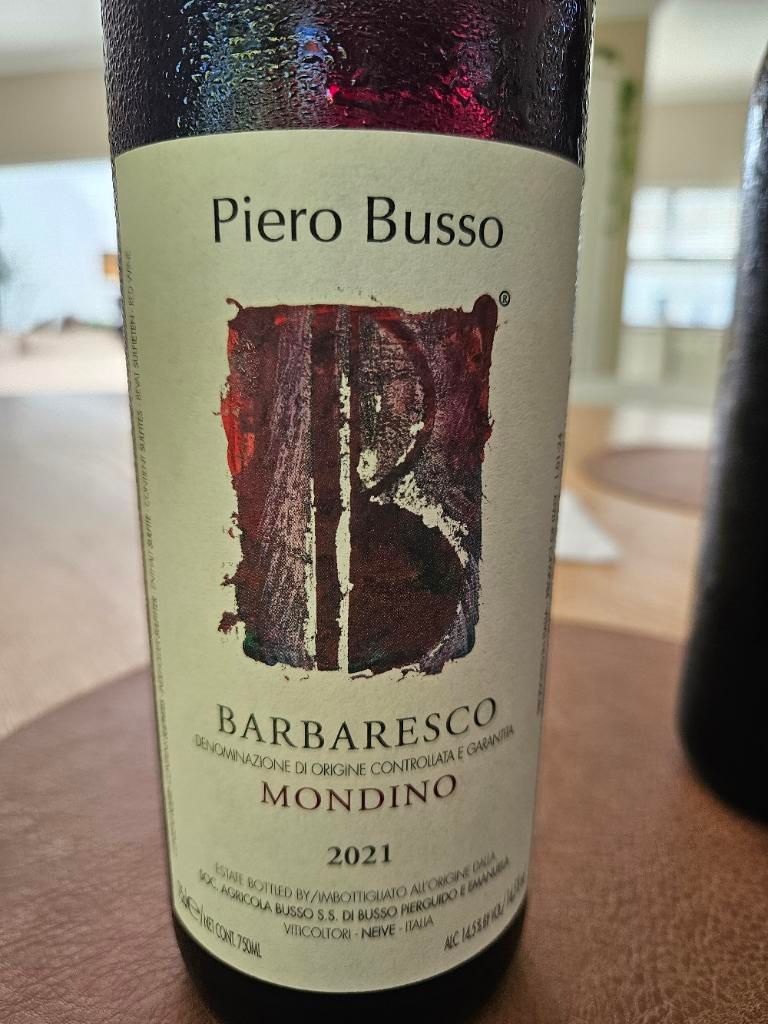 2021 Piero Busso Barbaresco Mondino, Italy, Piedmont, Langhe ...