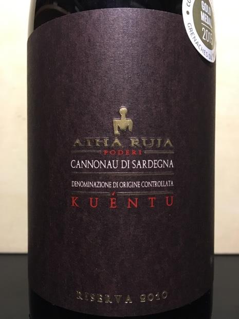 2010 Poderi Atha Ruja Cannonau di Sardegna Kuentu Riserva, Italy ...