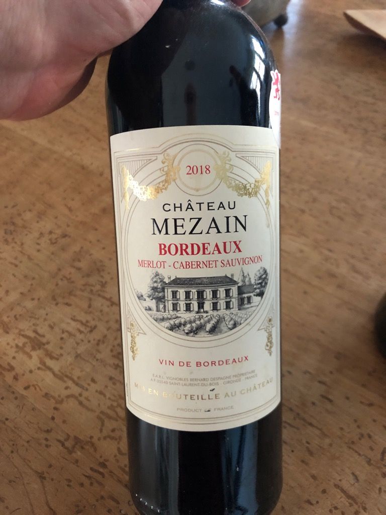 2018 Château Mezain, France, Bordeaux - CellarTracker