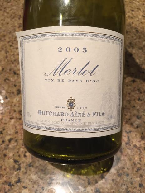 2001 Bouchard Aîné & Fils Merlot Vin de Pays d'Oc, France, Languedoc ...