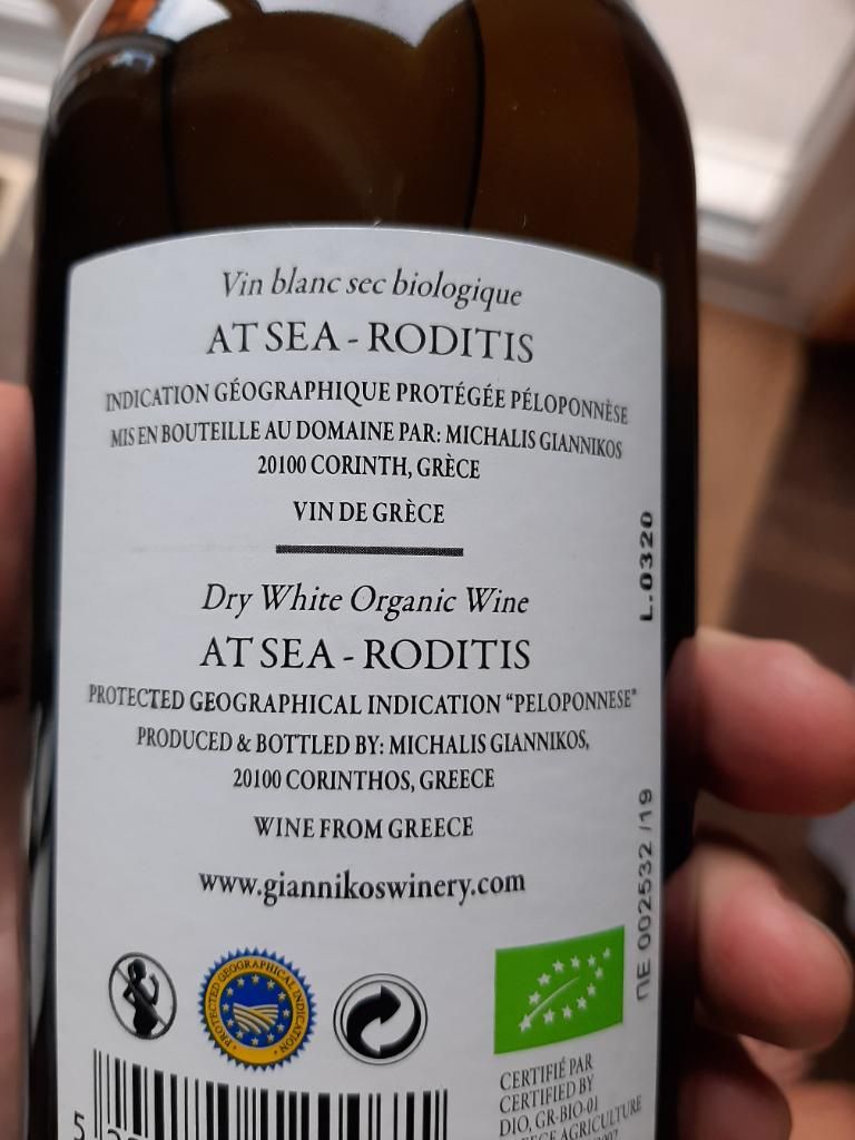 2022 Giannikos Winery Roditis At Sea, Greece, Peloponnisos, Peloponnese ...