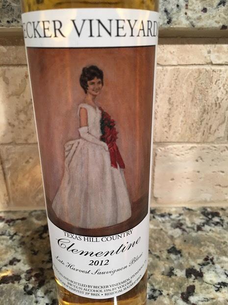 2012 Becker Vineyards Viognier Clementine, USA, Texas, Texas Hill ...