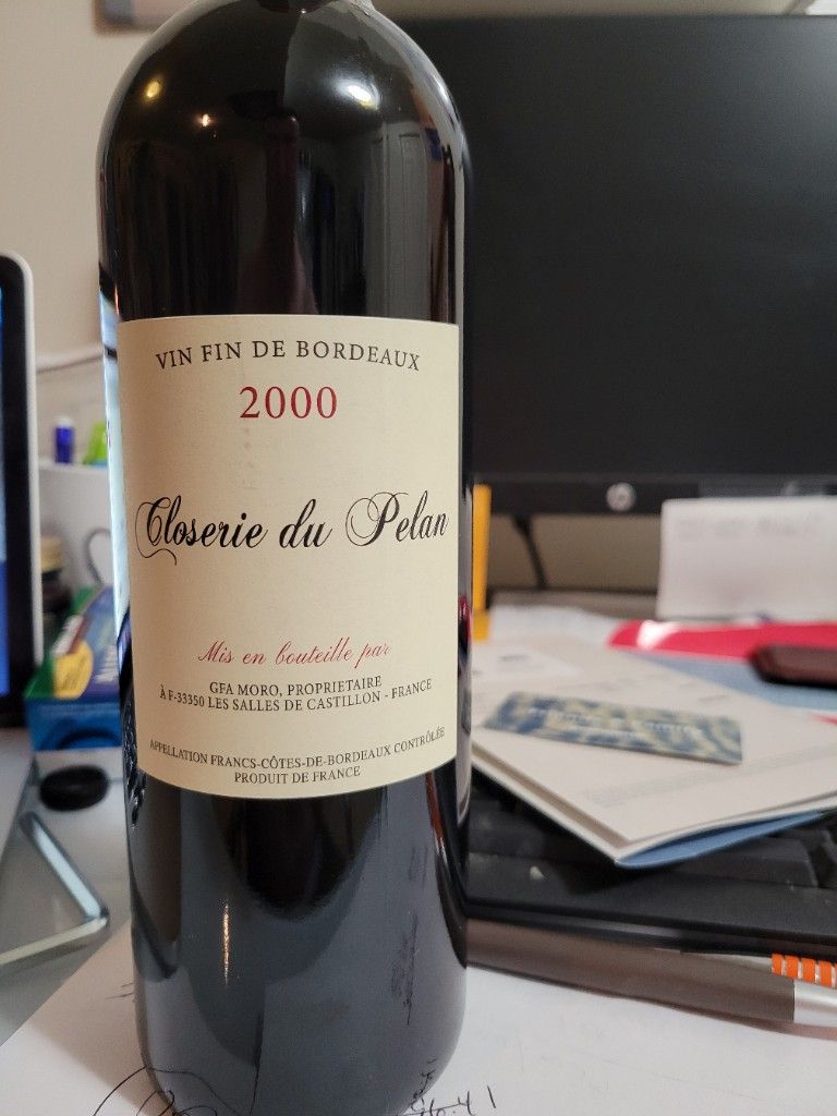 1999 Closerie du Pelan, France, Bordeaux, Libournais, Francs Côtes de ...
