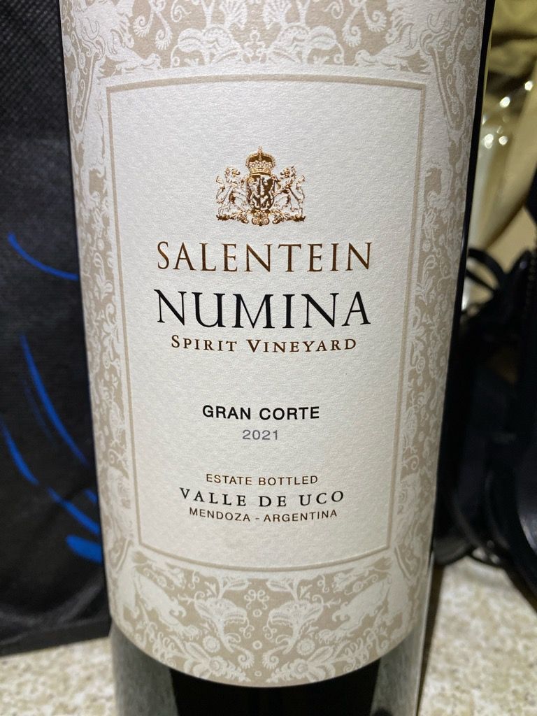 2021 Bodegas Salentein Numina Gran Corte, Argentina, Mendoza, Valle de ...