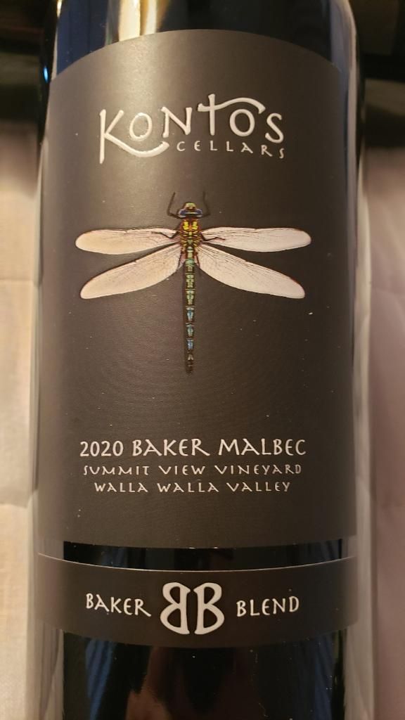 2021 Kontos Cellars Malbec Baker Summit View Vineyard, USA, Washington ...