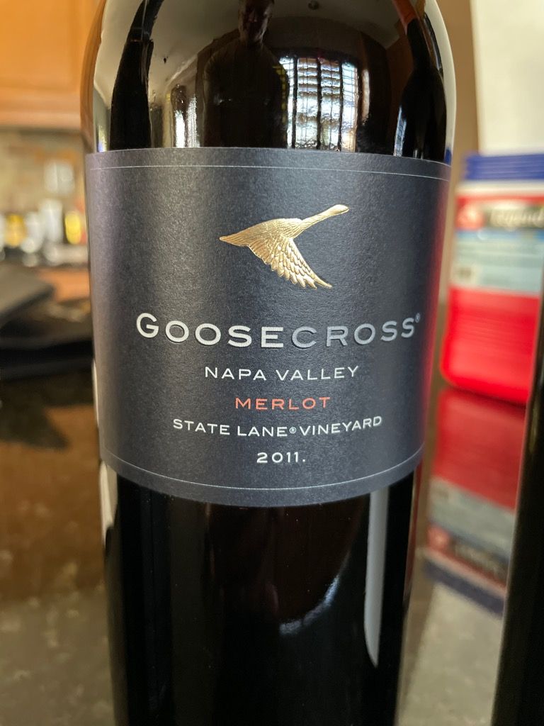 2011 Goosecross Cellars Merlot State Lane Vineyard, USA, California ...