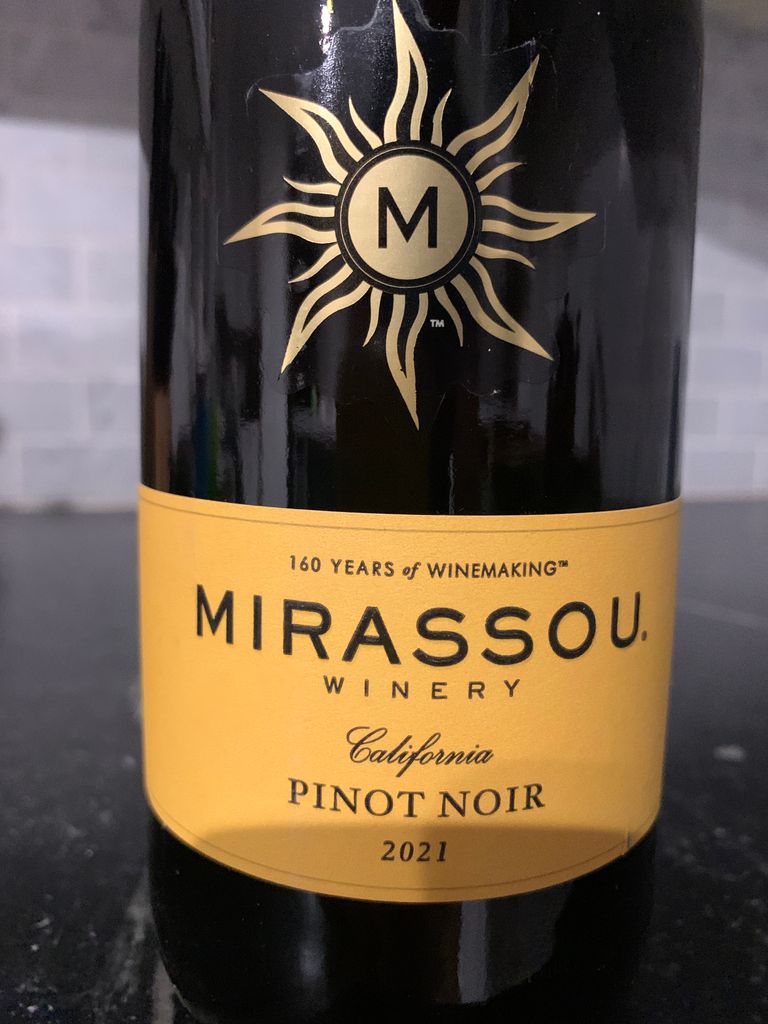 2021 Mirassou Vineyards Pinot Noir San Francisco Bay, USA, California ...