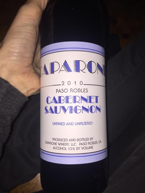 2010 Caparone Cabernet Sauvignon, USA, California, Central Coast, Paso ...