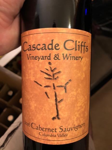 2016 Cascade Cliffs Cabernet Sauvignon, USA, Washington, Columbia ...