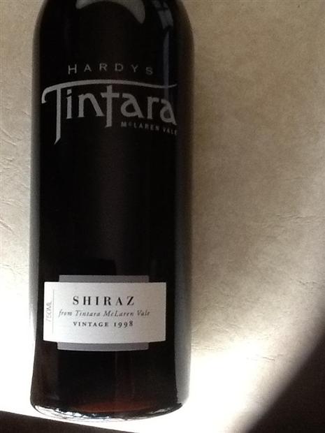 2001 Hardys Shiraz Tintara Cellars, Australia, South Australia ...