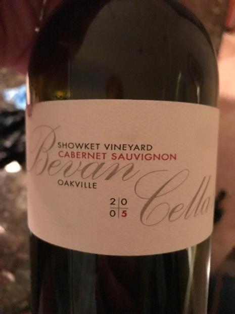 2007 Bevan Cellars Cabernet Sauvignon Dorothy's Cuvee Showket Vineyards ...