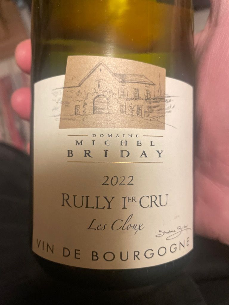 2021 Domaine Michel Briday Rully 1er Cru Les Cloux Blanc, France ...