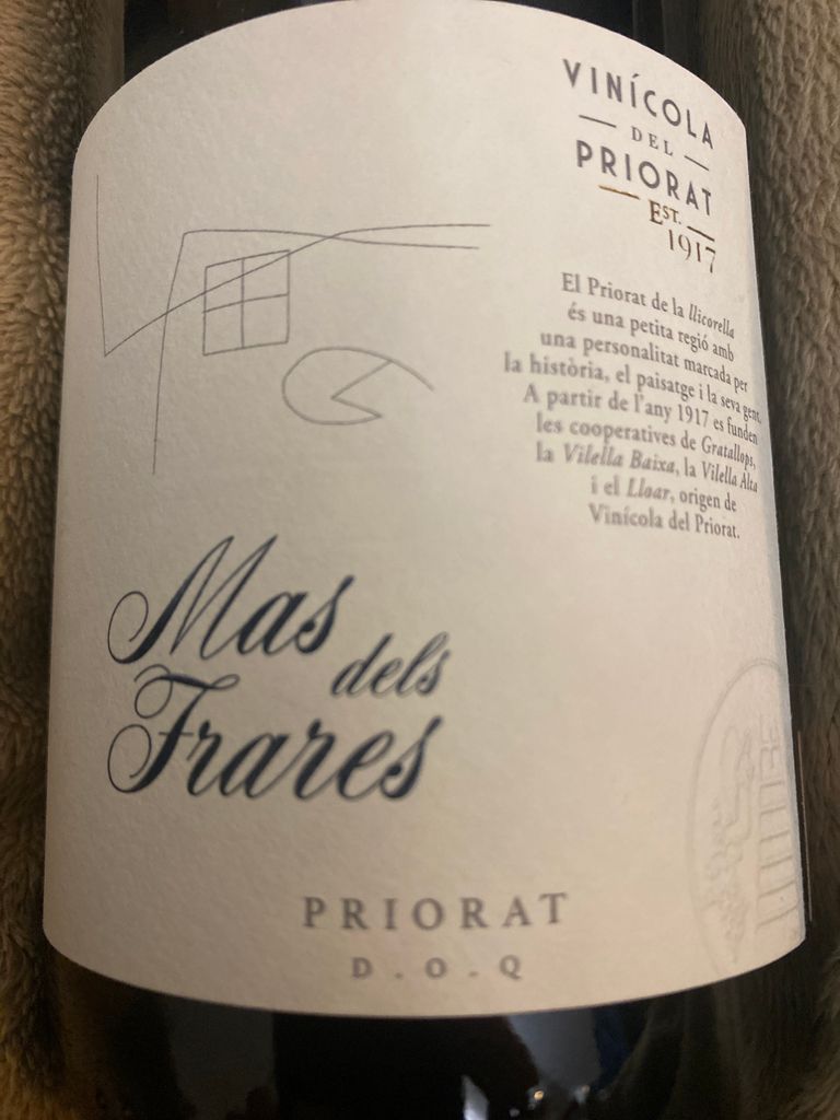 2019 Mas dels Frares Priorat Crianza, Spain, Catalunya, Priorat ...