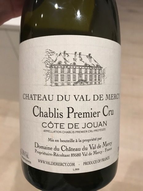 2018 Château du Val de Mercy Chablis 1er Cru Côtes de Jouan, France ...