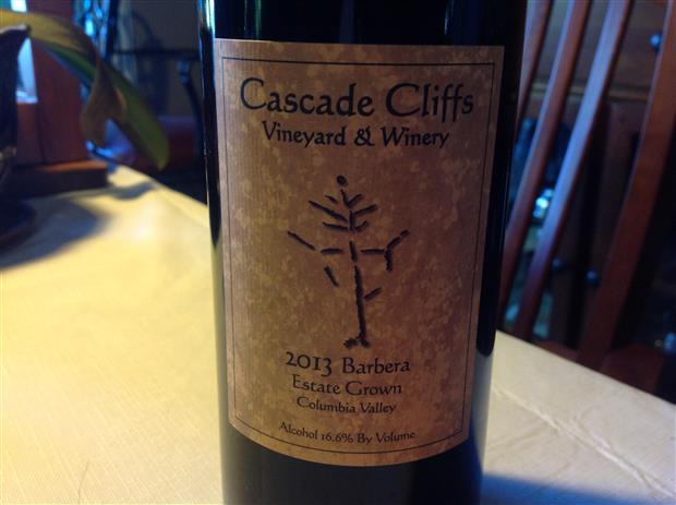 2013 Cascade Cliffs Barbera Estate, USA, Washington, Columbia Valley ...