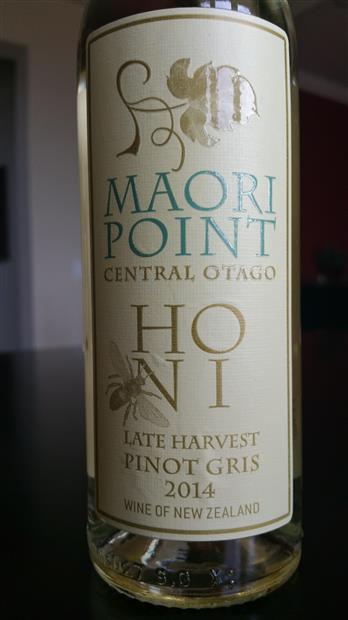 2014 Maori Point Pinot Gris "Honi" Late Harvest, New Zealand, South ...