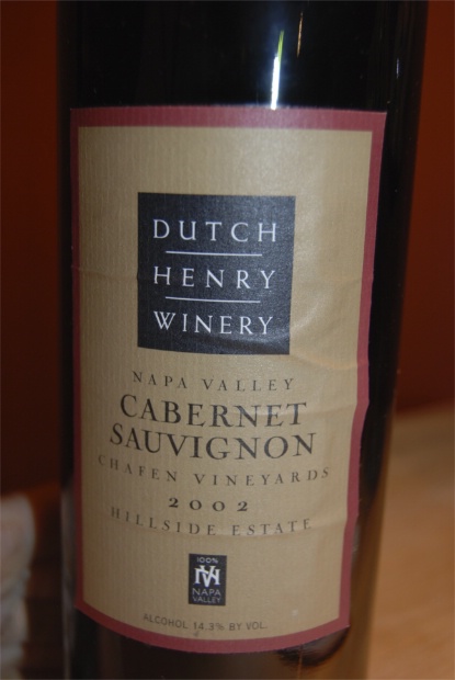 2001 Dutch Henry Winery Cabernet Sauvignon Chafen Vineyards Hillside ...