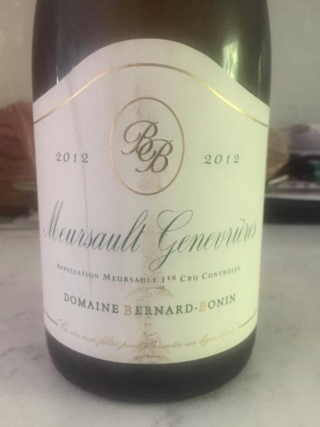 2010 Domaine Bernard-Bonin Meursault 1er Cru Les Genevrières, France ...