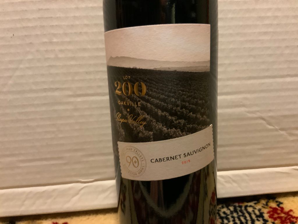 2019 Ninety+ Cellars Cabernet Sauvignon Lot 200 Oakville, USA ...